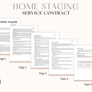 Editable Home Staging Contract Template: Real Estate Business Form ...