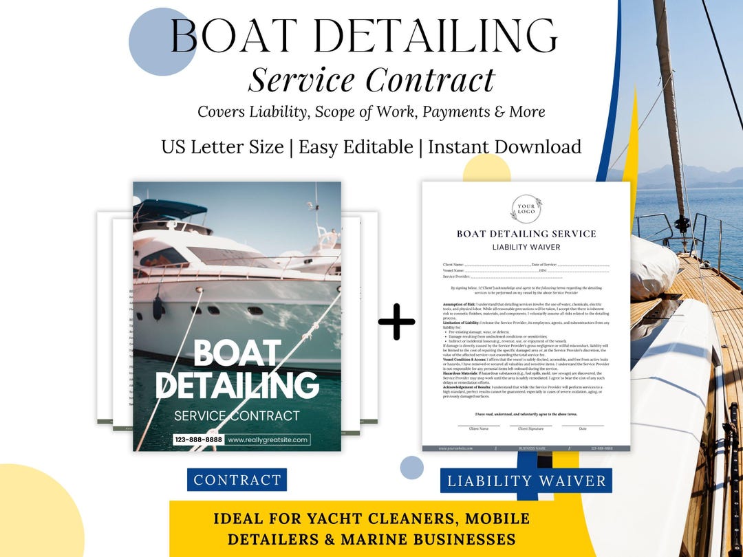 Boat Detailing Service Contract Template: Marine Cleaning Agreement ...