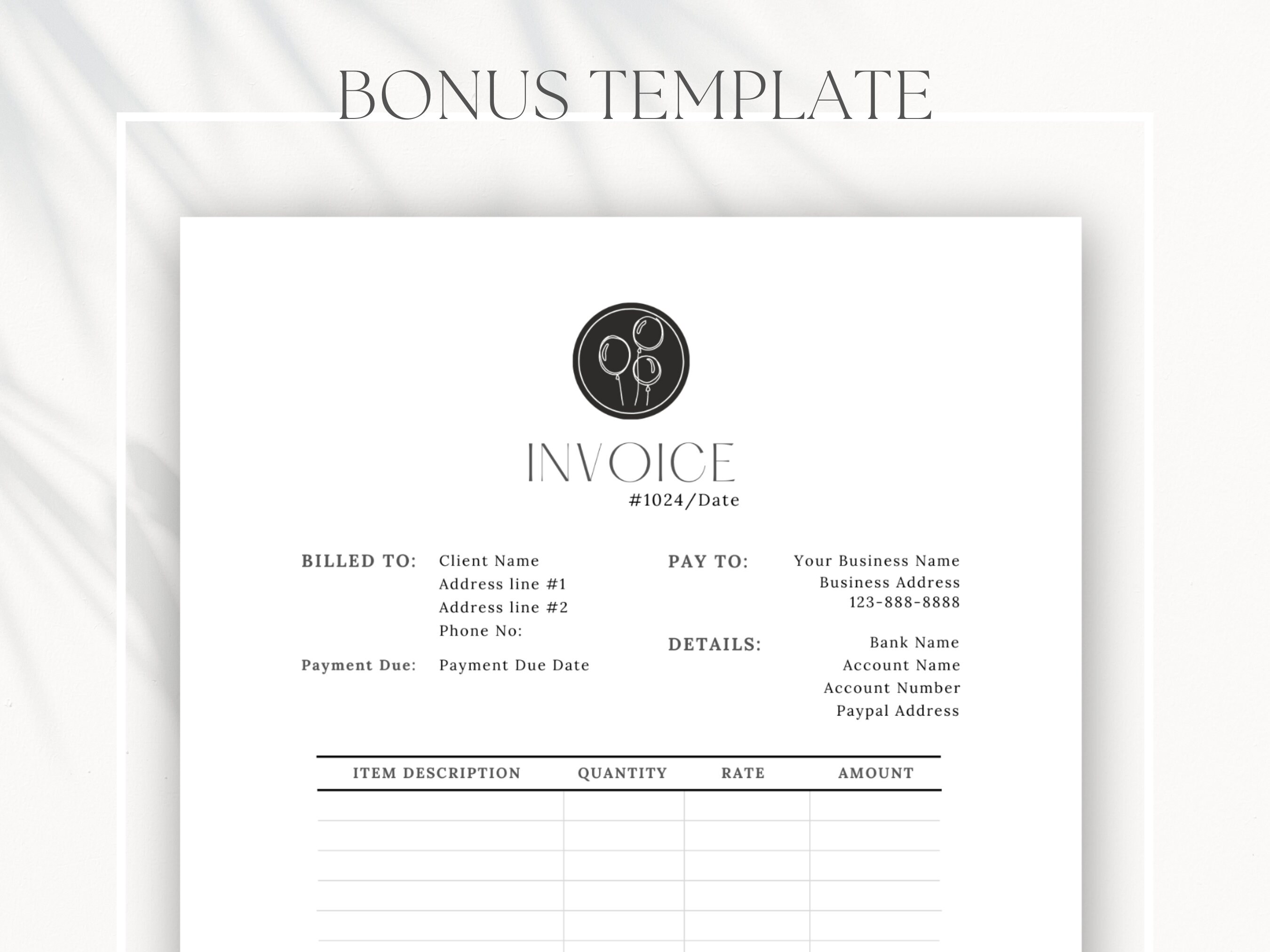 Balloon Artist Contract Form Balloon Decor Agreement Balloon Artist ...