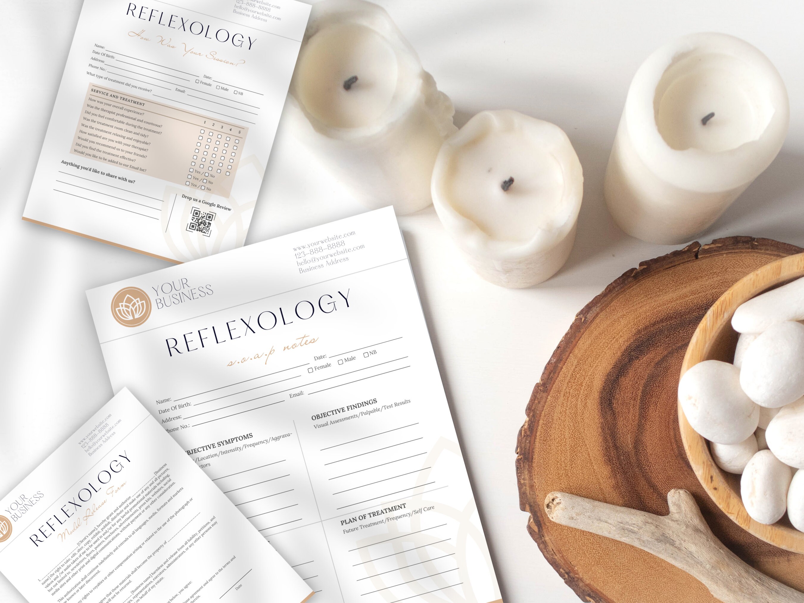 Reflexology Intake and Consent Forms Foot Massage Forms Edit in Canva ...