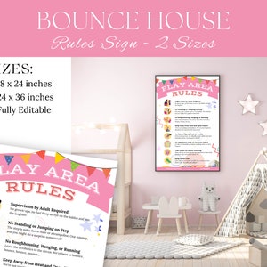 Outdoor Bounce House Rules Sign | Printable Kids Play Rules | Soft Play ...