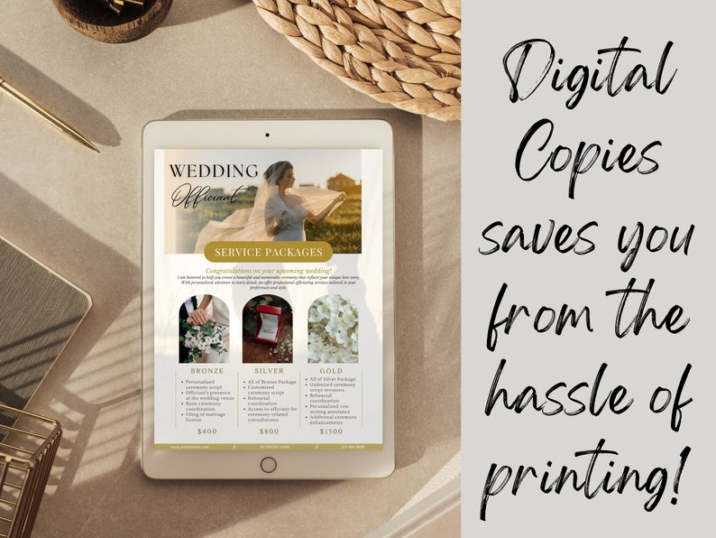 Wedding Officiant Flyer, Wedding Registrar Services, Nuptial Business ...