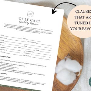 Golf Cart Rental Contract Template: Customizable Liability Waiver ...