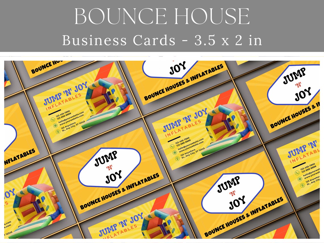 Editable Bounce House Marketing Pack Bounce House Business Yard Signs ...