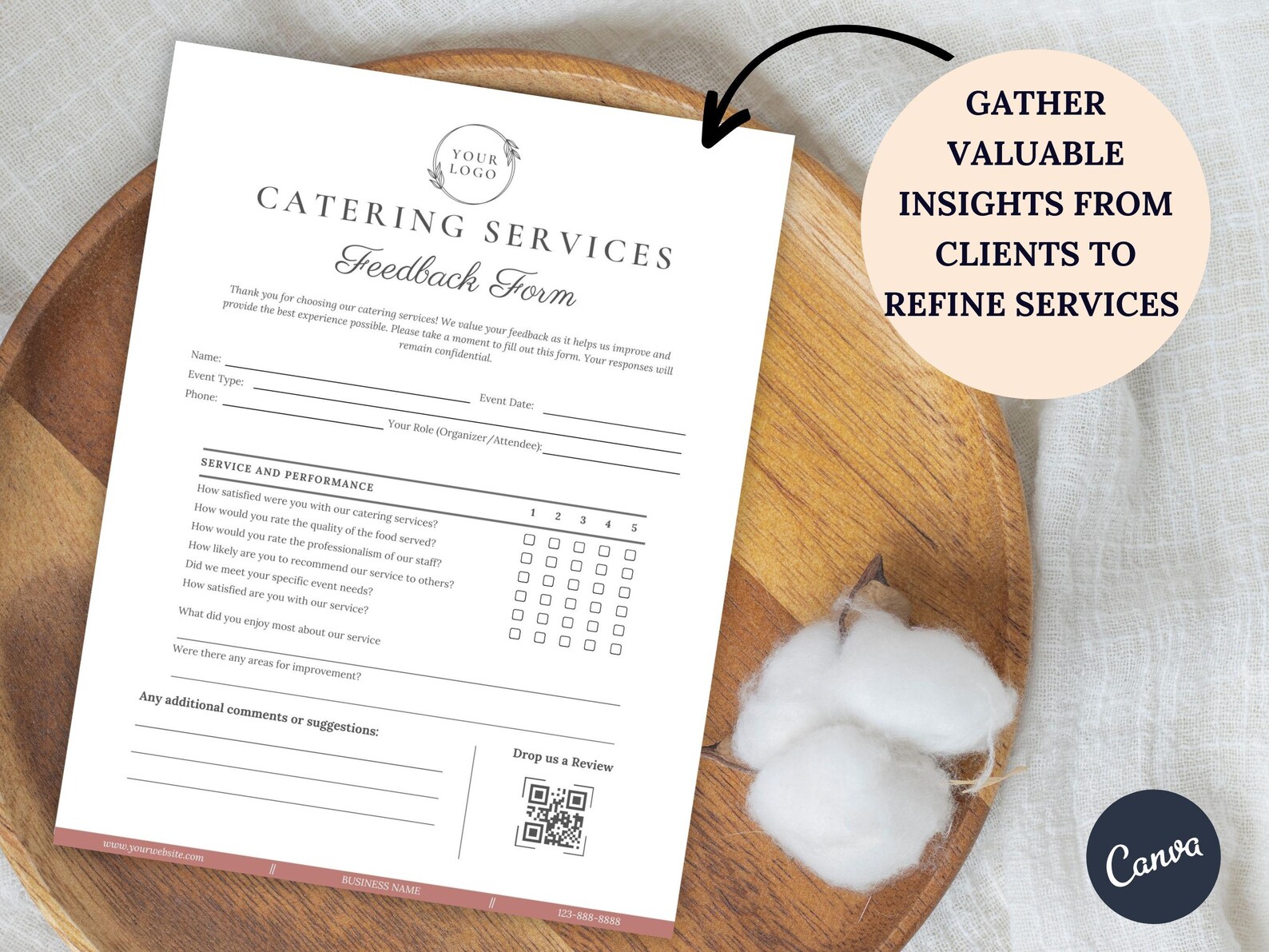 Editable Catering Contract Template: Catering Forms Bundle (canva, US ...