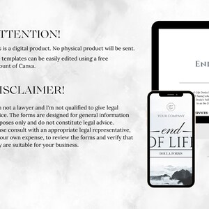 Editable End-of-life Doula Contract Forms: Business Bundle (digital ...
