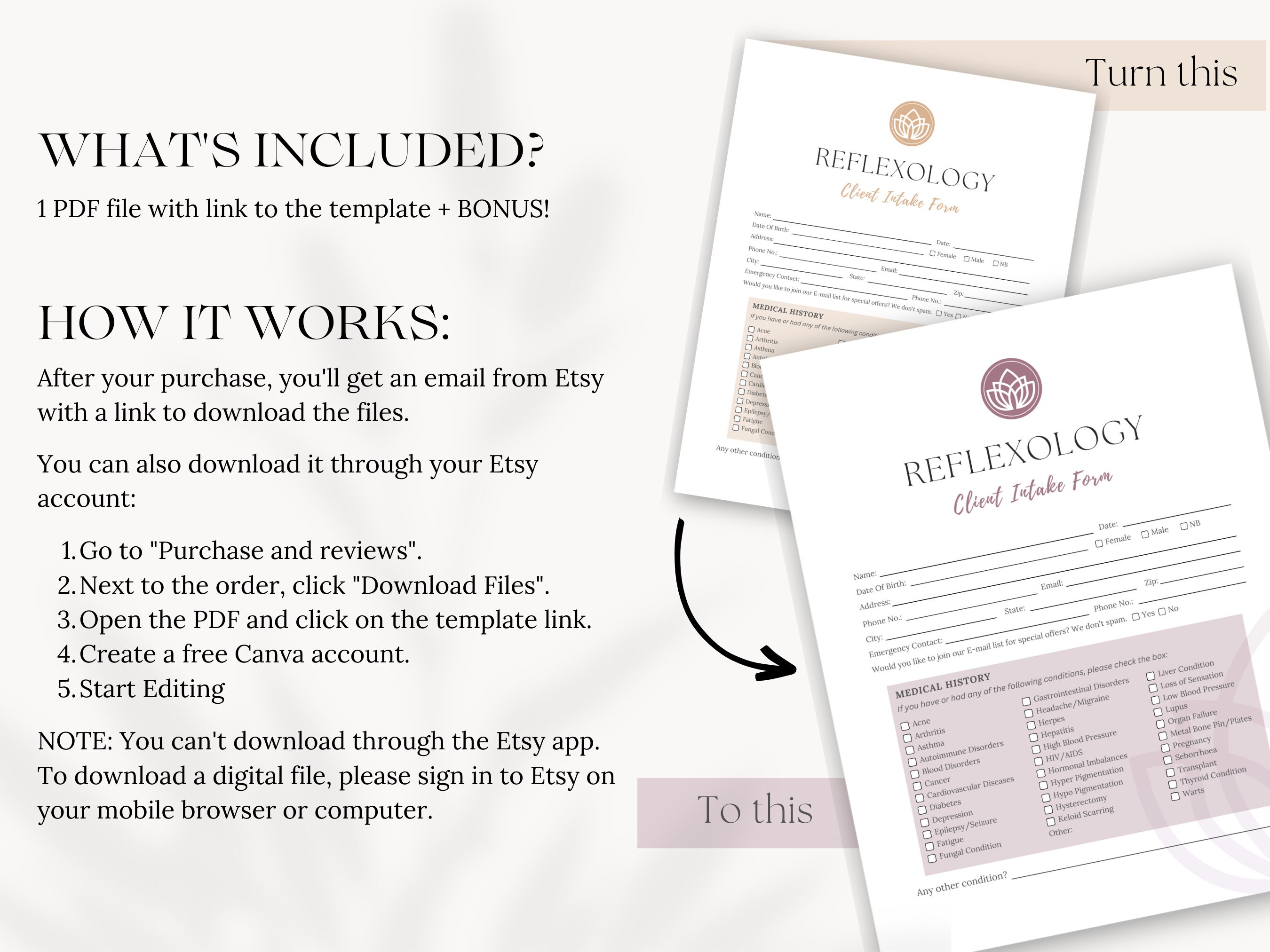 Professional Reflexology Forms Bundle Massage Policy - Etsy