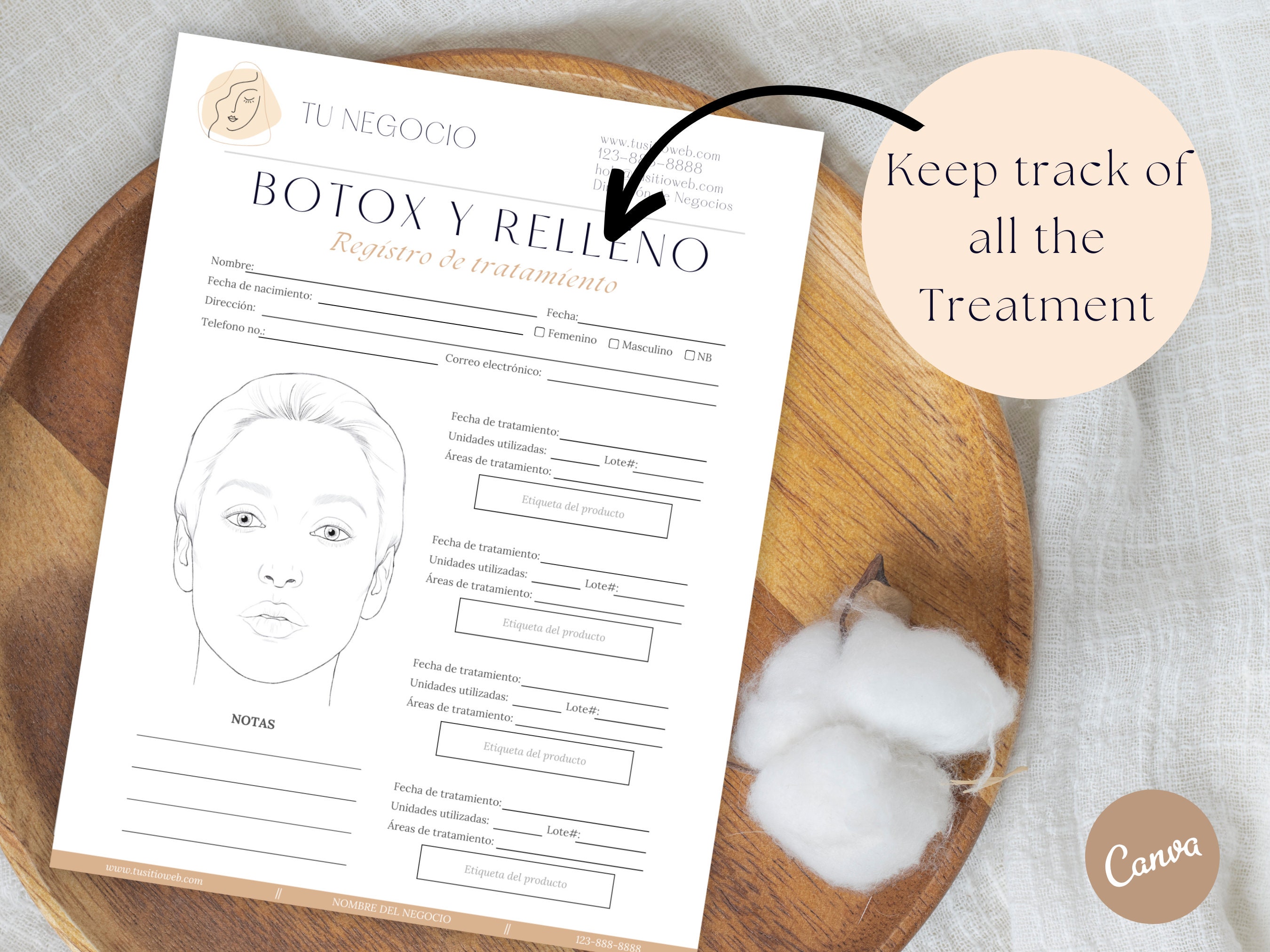 Spanish Botox and Filler Forms Bundle: Injectable Consent (digital ...