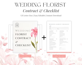 Wedding Floral Contract Template Venue Florist Arrangement Agreement ...
