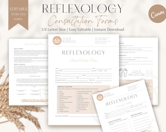 Reflexology Intake Form, Foot Massage Consultation Form, Reflexology ...
