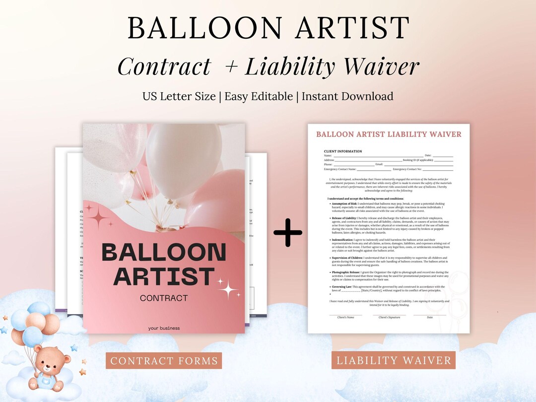 Balloon Decor Artist Contract Template & Balloon Artist Liability ...
