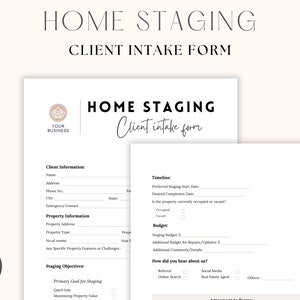 Editable Home Staging Contract Template: Real Estate Business Form ...