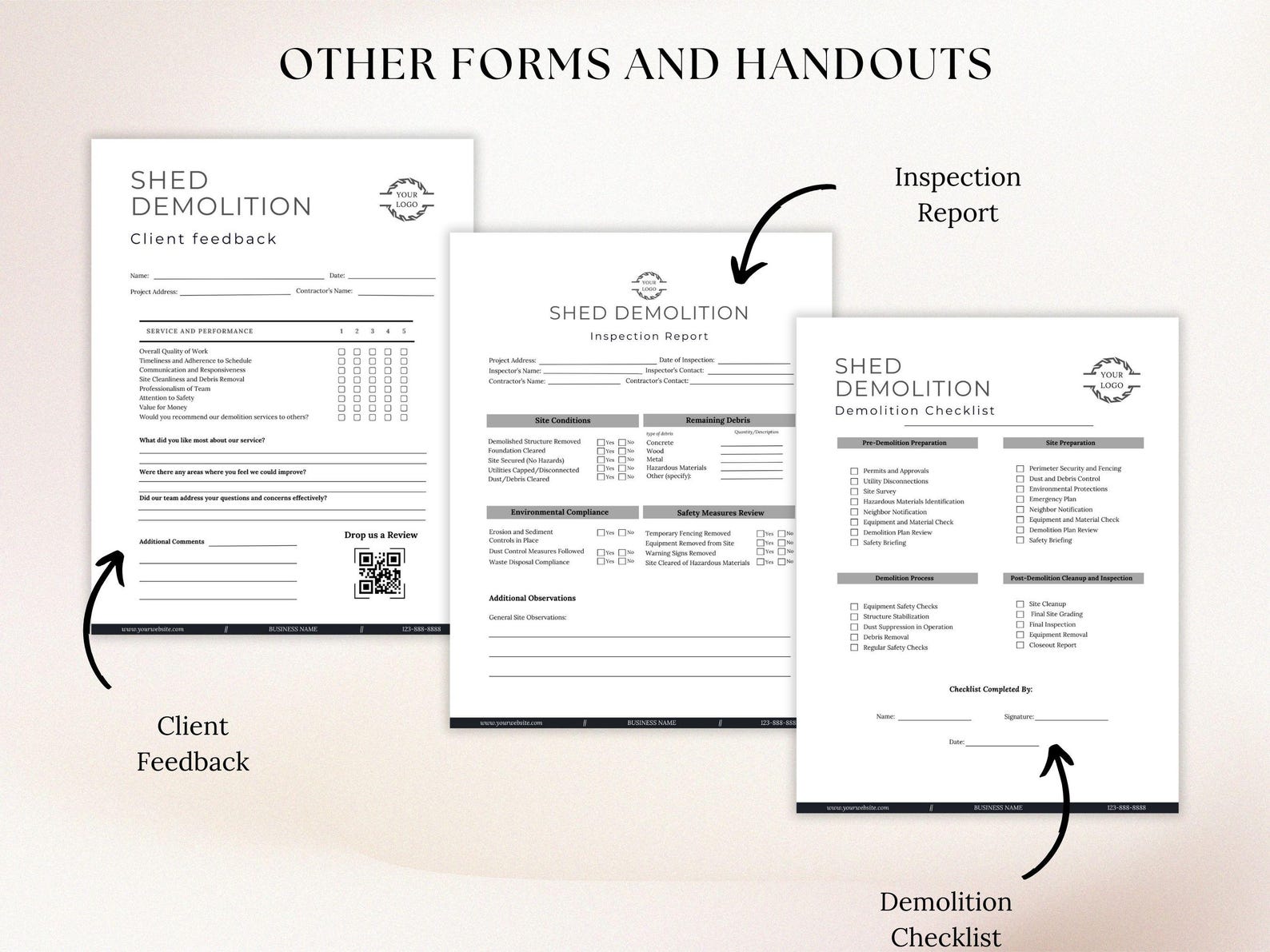 Shed Demolition Contract Template: Pre-demolition Checklist (digital ...