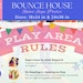 Outdoor Bounce House Rules Sign | Printable Kids Play Rules | Soft Play ...