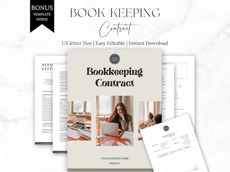Editable Bookkeeping Contract Template: Freelancer Accounting Service ...