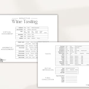 Printable Wine Tasting Kit: Score Sheet & Coaster (PDF) - Etsy