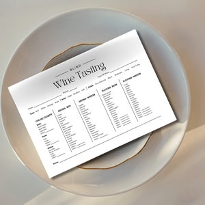 Printable Wine Tasting Kit: Score Sheet & Coaster (PDF) - Etsy