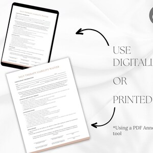 Salt Therapy Waiver Template: Halotherapy Consent Form (digital ...
