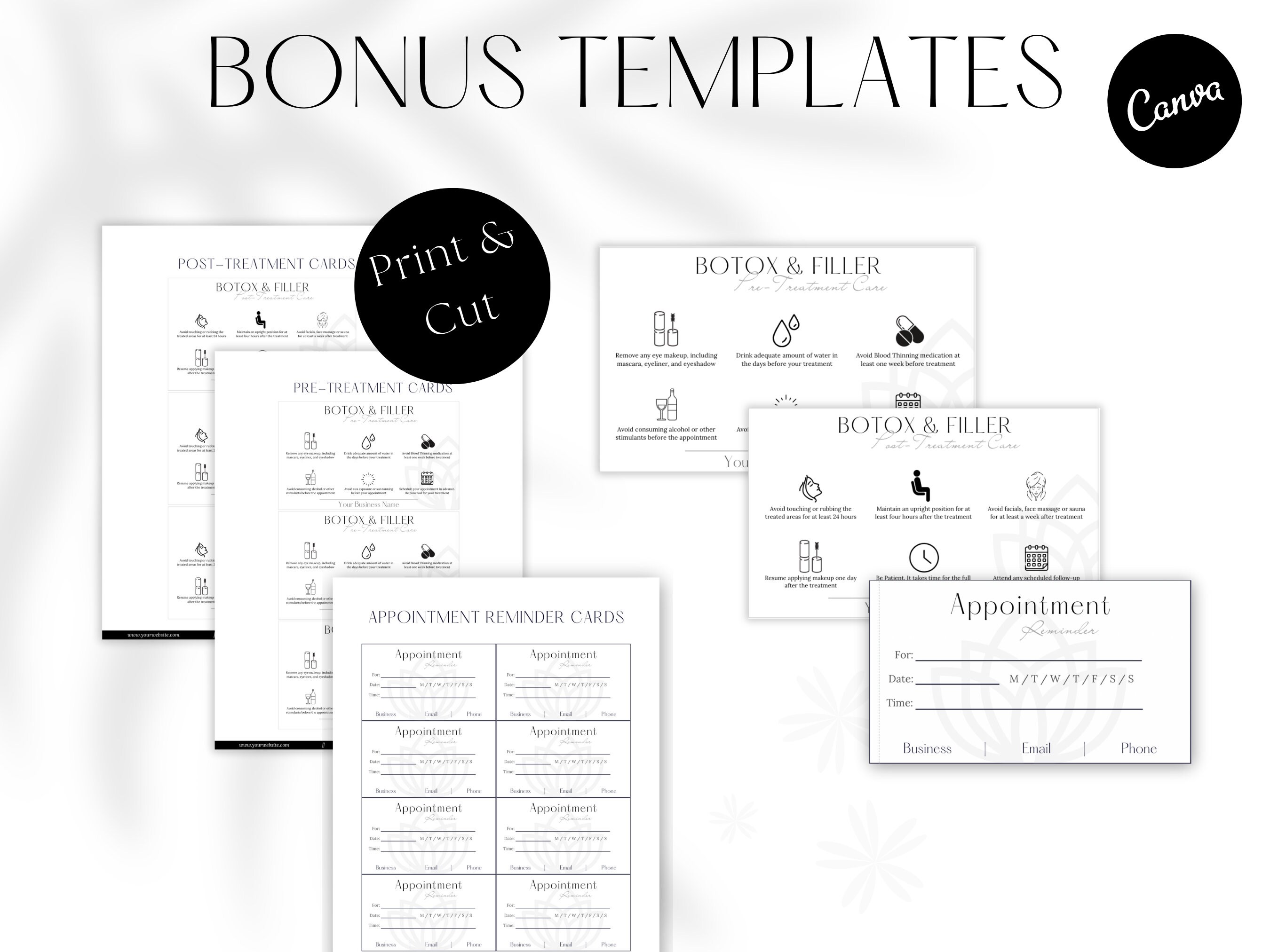 Facial Injectables Forms Bundle Botox and Dermal Filler Cosmetic Nurse ...