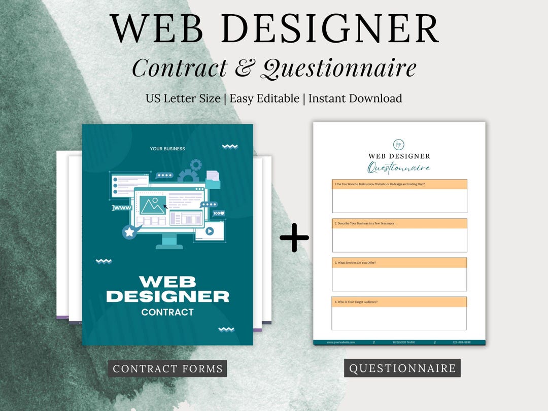 Web Designer Contract Template: Client Questionnaire & Launch Checklist ...