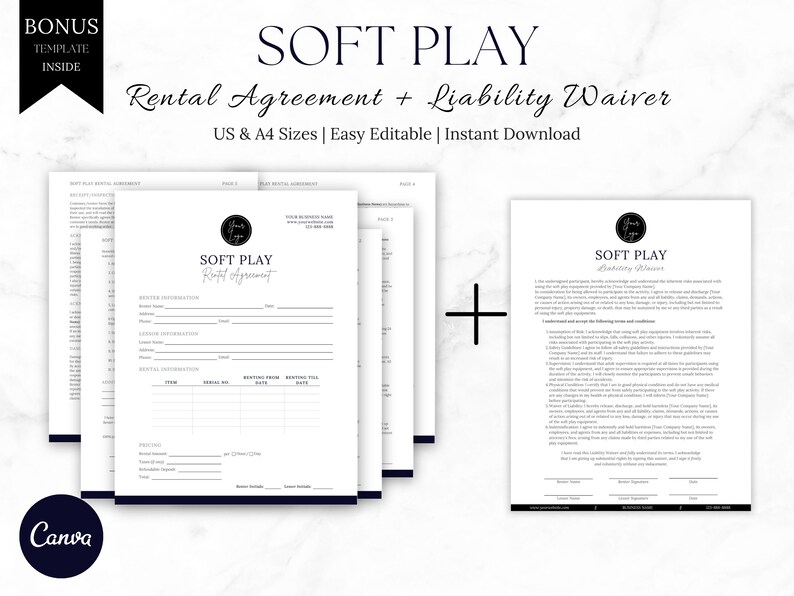 Soft Play Equipments Rental Agreement and Liability Waiver| Inflatable ...