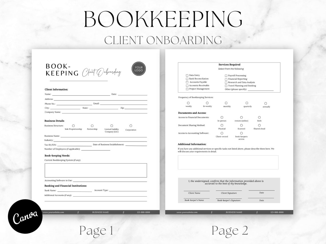 Editable Bookkeeping Contract Template: Freelancer Accounting Service ...