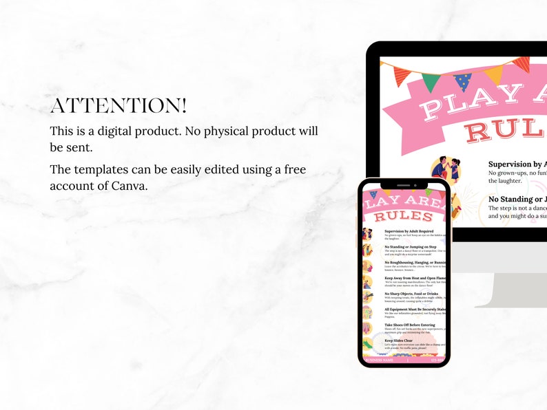 Soft Play Rules Sign: Play Area Poster (digital Download) - Etsy