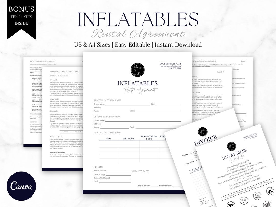 Professional Inflatables Rental Contract, Inflatable Waterslide ...