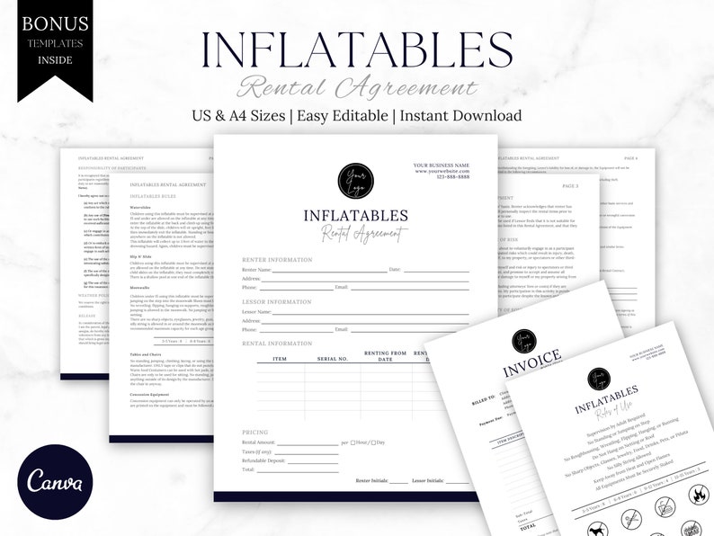 Professional Inflatables Rental Contract, Inflatable Waterslide ...