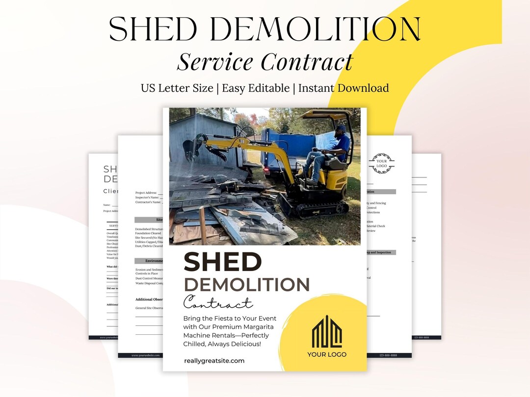 Shed Tear Down Demolition and Removal Contract, Old Storage, Pre ...