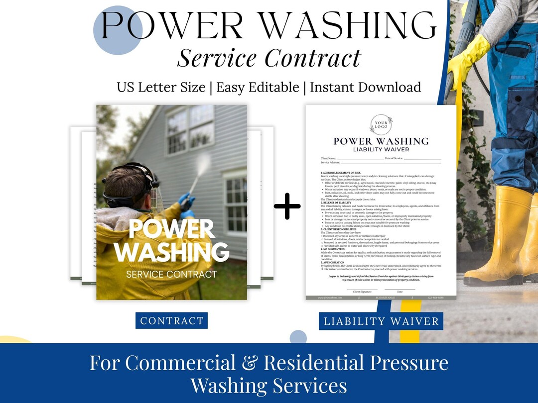 Power Washing Service Contract Template: Commercial & Residential ...