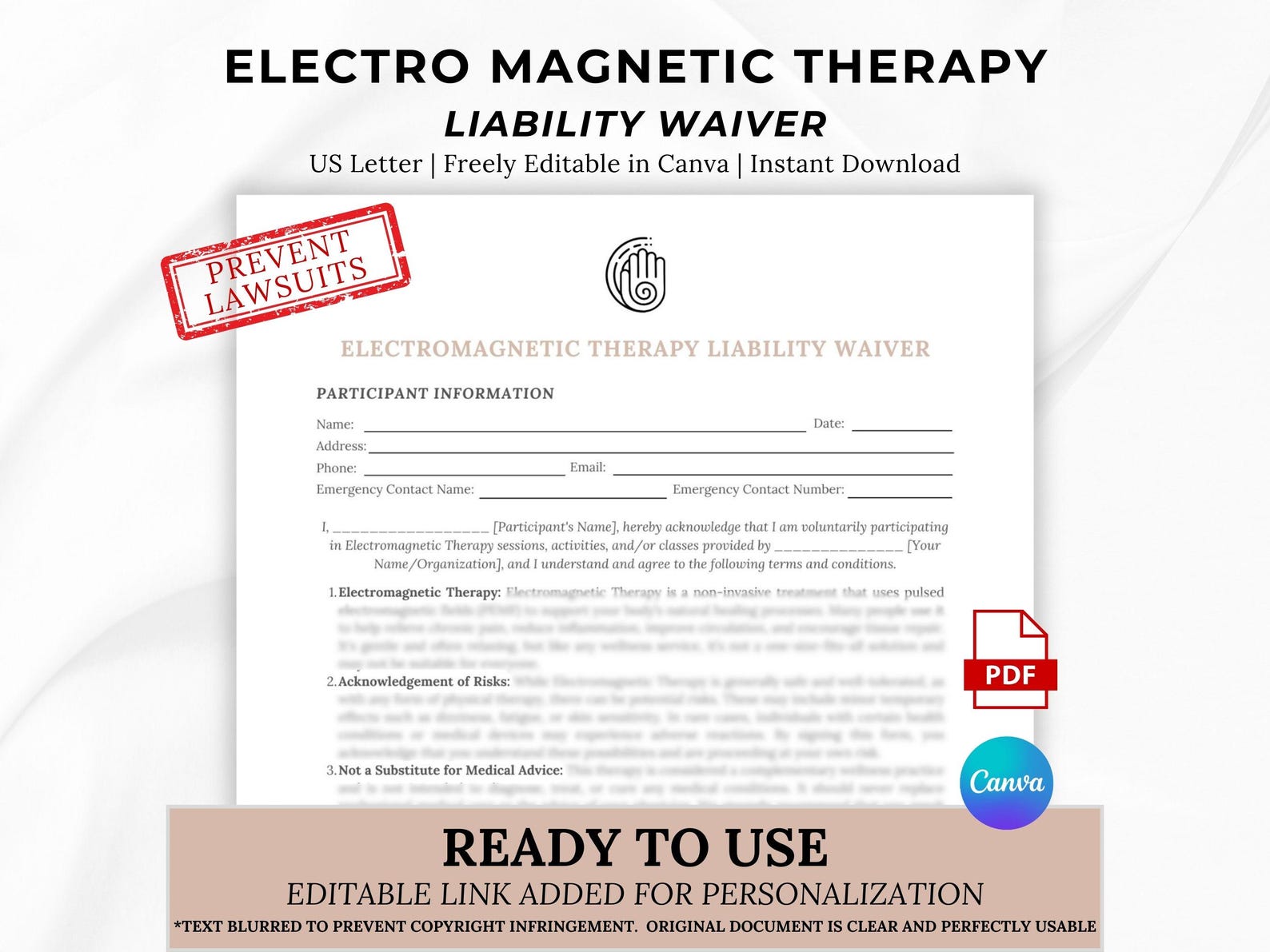 Electromagnetic Therapy Liability Waiver Template: PEMF Consent Form ...