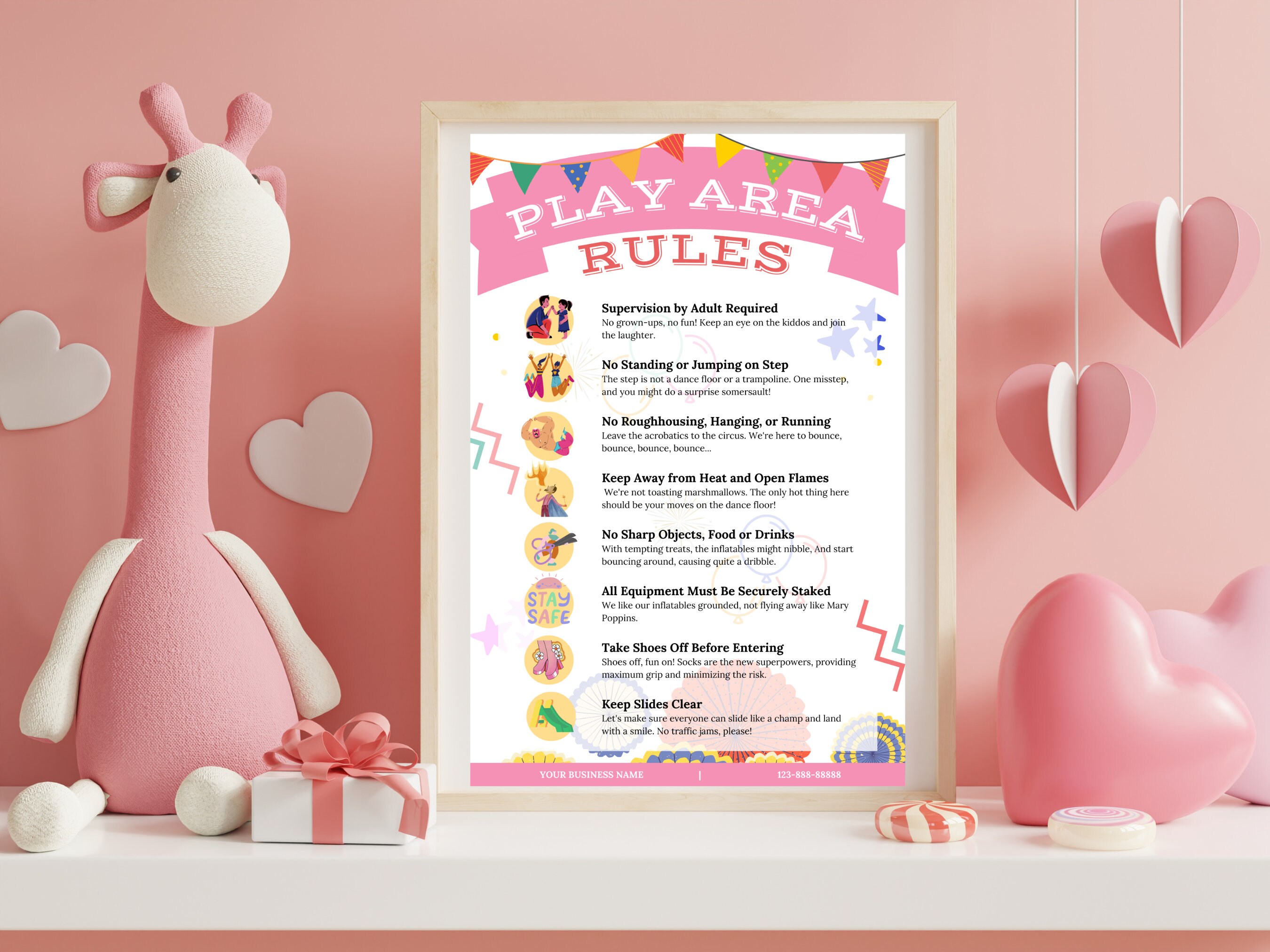 Outdoor Bounce House Rules Sign | Printable Kids Play Rules | Soft Play ...