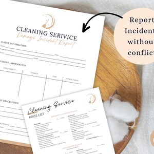 Ready to Print Cleaning Service Forms for Cleaners, Maids, Janitor ...