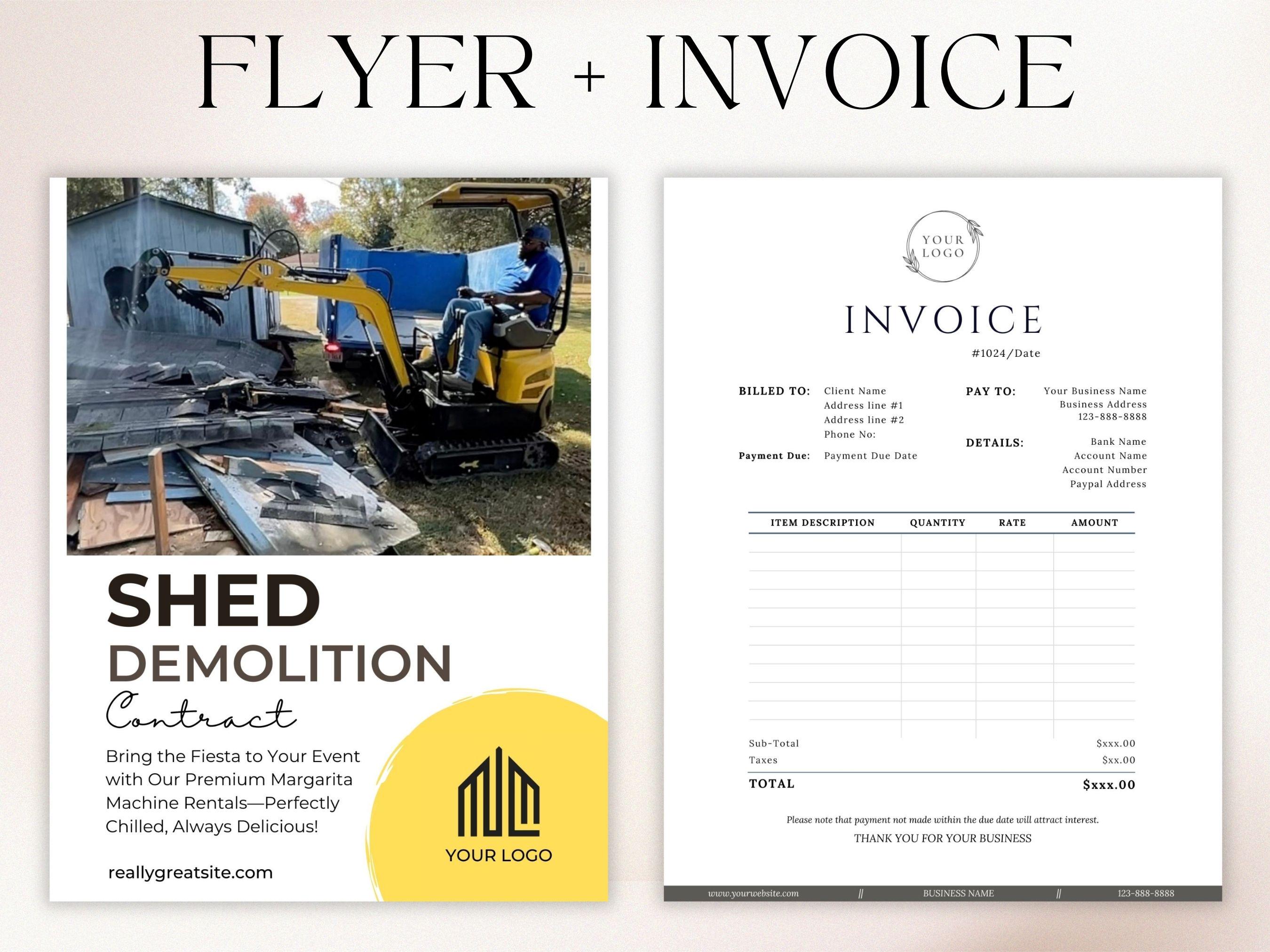 Shed Demolition Contract Template: Pre-demolition Checklist (digital ...
