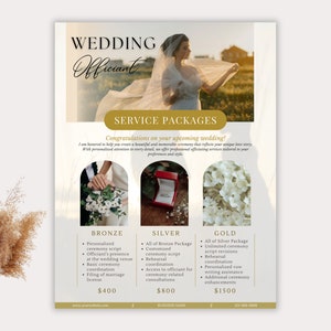 Wedding Officiant Flyer, Wedding Registrar Services, Nuptial Business ...