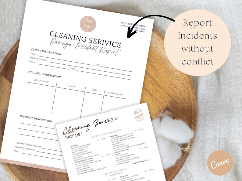 Editable Cleaning Service Forms Bundle: Client Intake, Checklist ...
