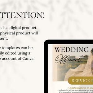 Wedding Officiant Flyer, Wedding Registrar Services, Nuptial Business ...