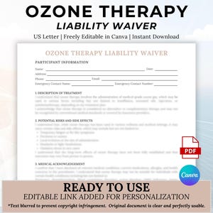 Ozone Therapy Liability Waiver Template: Client Consent Form (PDF ...