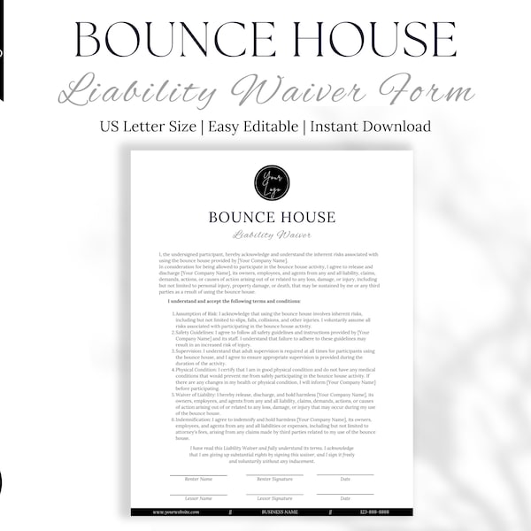 Inflatable Liability Waiver - Etsy