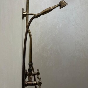 Victorian Style Shower Set | Bronze Finish Showerhead With Handheld ...