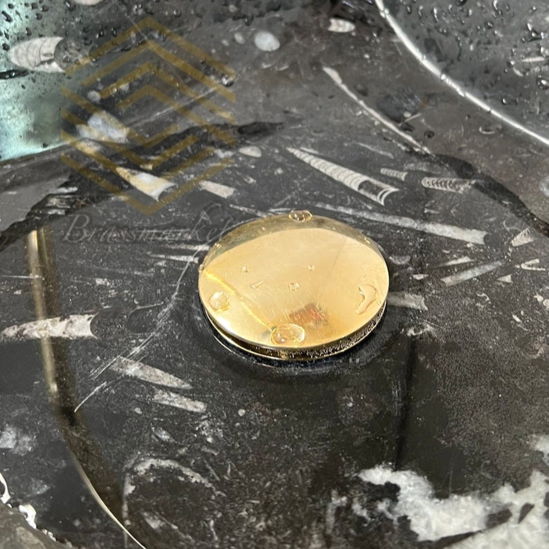Elegant Solid Brass Pop-up Sink Drain With Push-up Mechanism, Ideal for ...