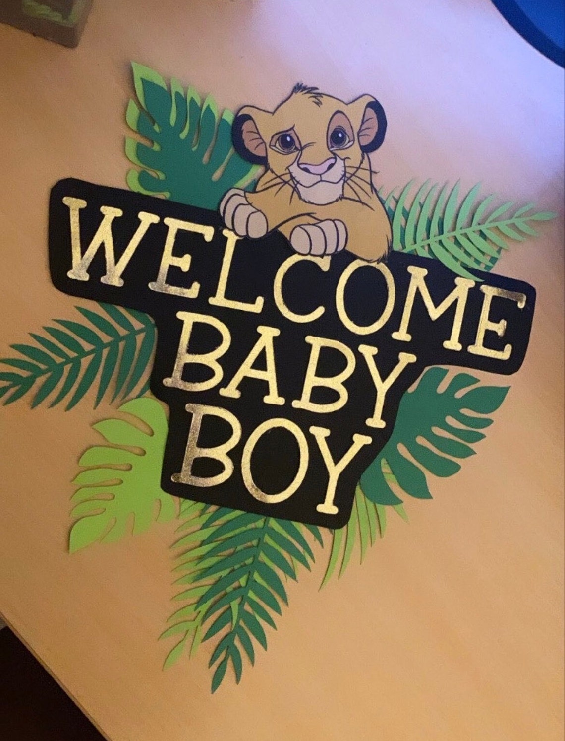 Lion King Welcome Baby Sign - Etsy