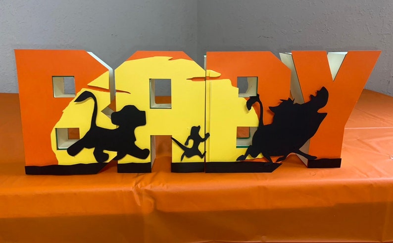 Lion King 3D Letters - Etsy