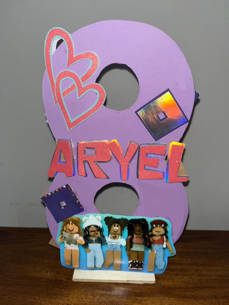 Roblox Number Stand Double-sided - Etsy