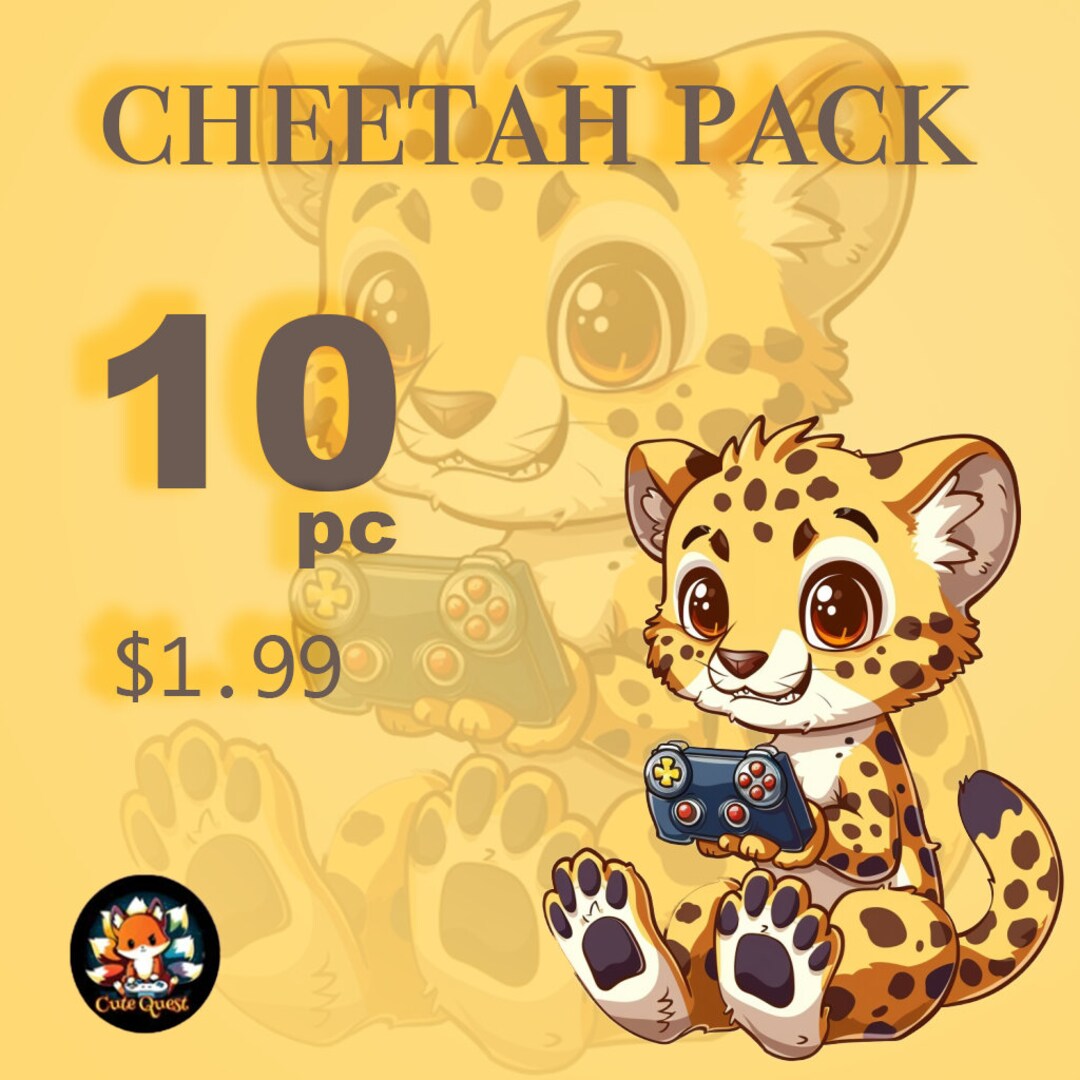 Cheetah Stickers Waterproof Sticker Pack Stickers for Kids Whimsical ...