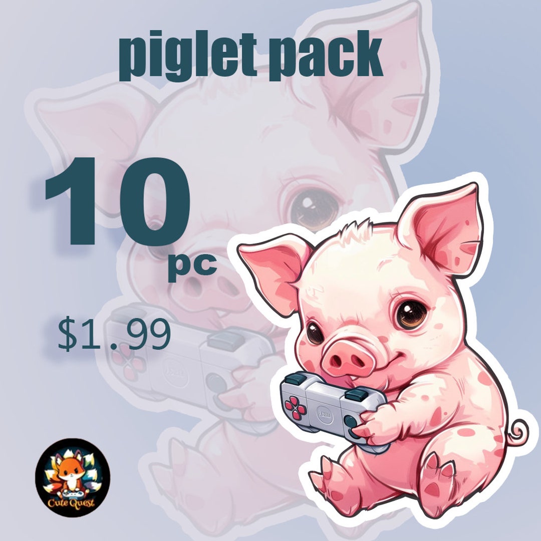 Piglet Sticker Pack, Stickers Pack ,stickers for Kids, Whimsical ...