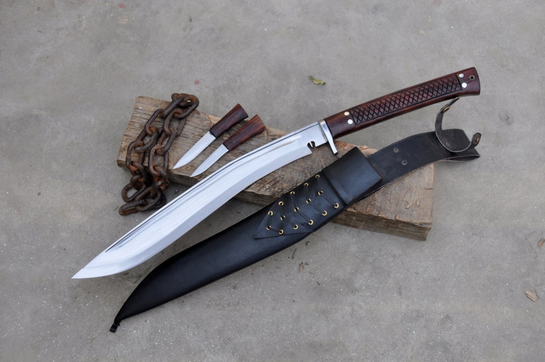 Kukri Sword-15 Inches Long Blade Khukuri Machete-narrow Blade-tempered ...