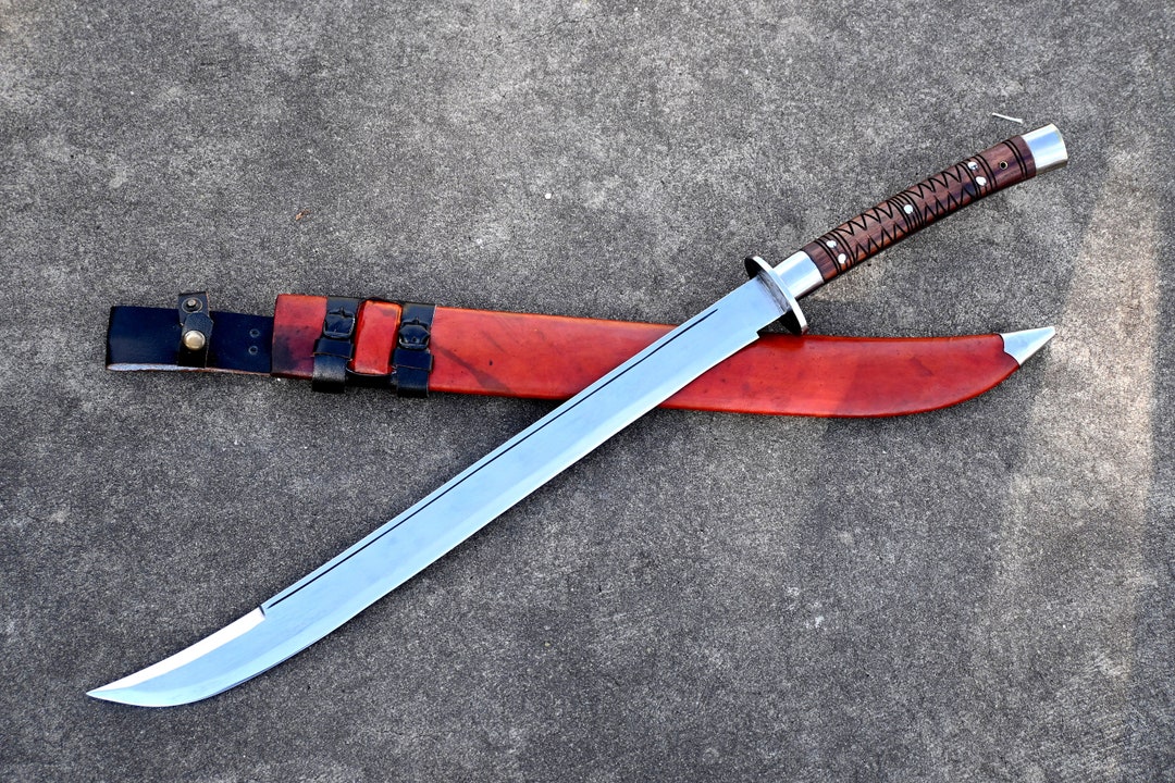 24 Inches Long Blade Hand Hand Forged Dao Sword- Handmade Sword-large ...