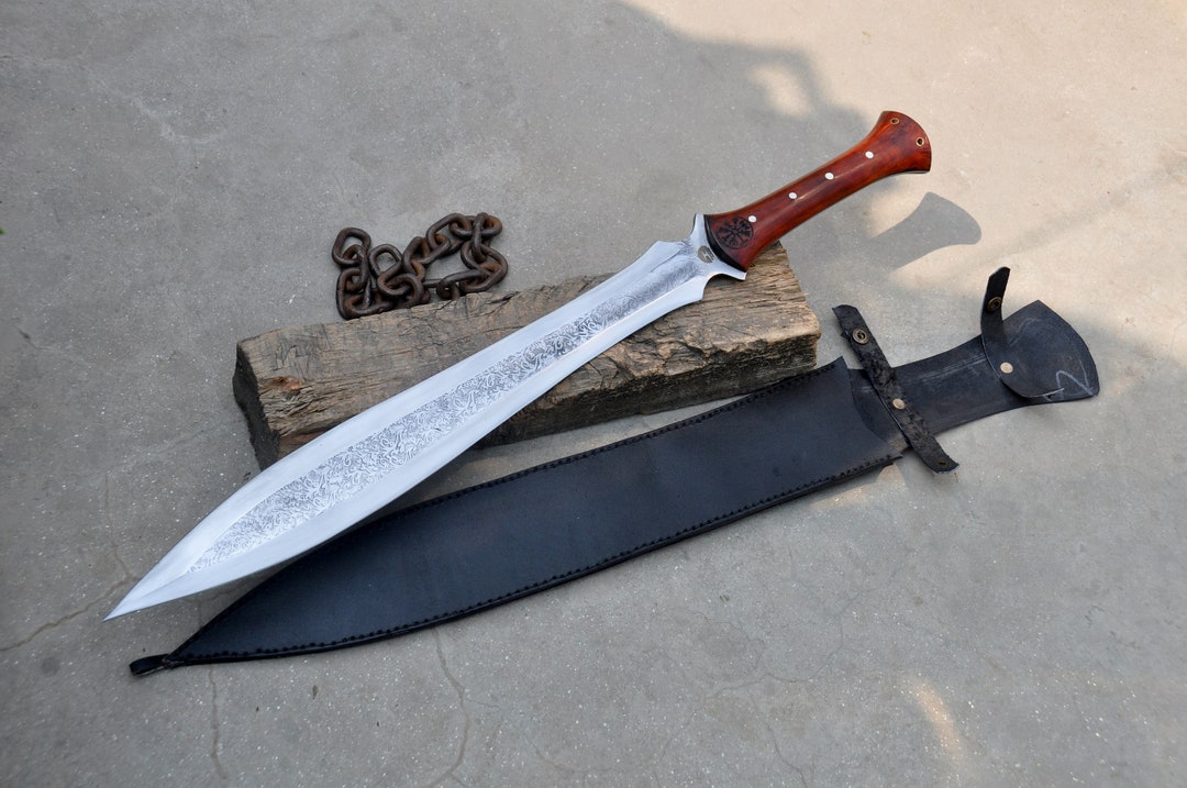 21 Inches Long Blade Hand Forged Celtic Leaf Sword-hand Forged Historical Sword-viking Sword ...
